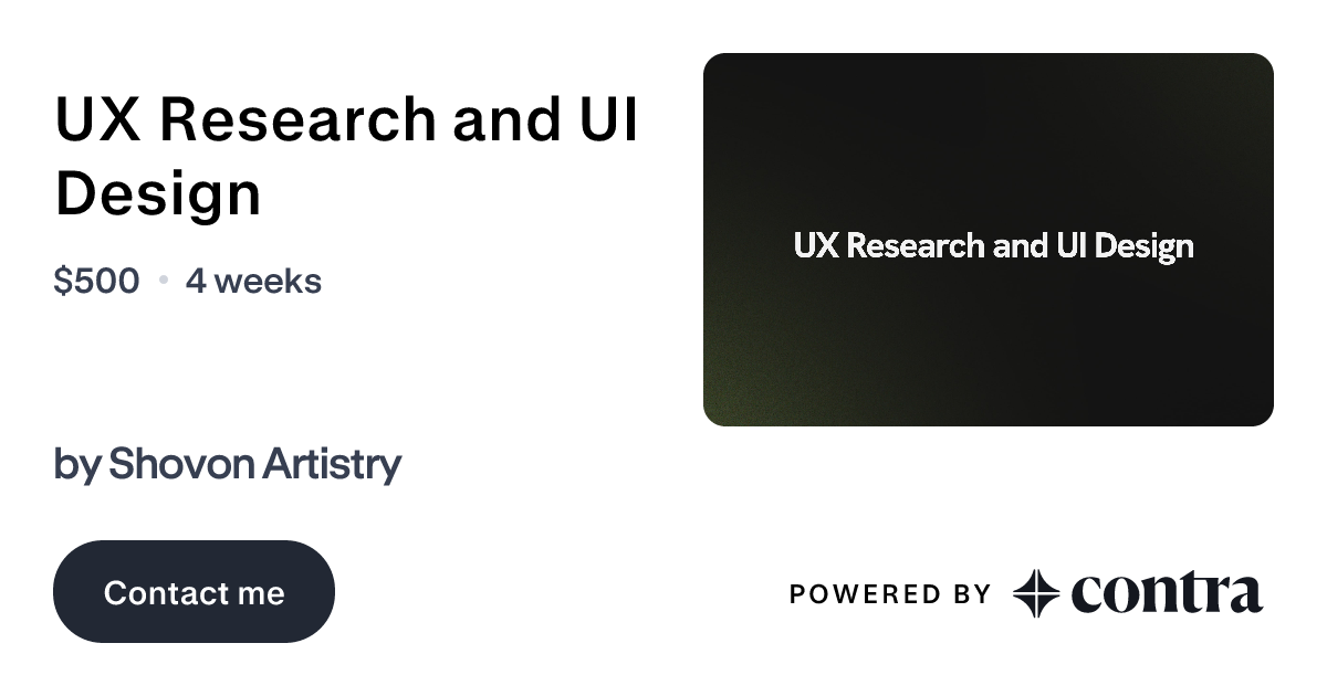 UX Research and UI Design by Shovon Artistry