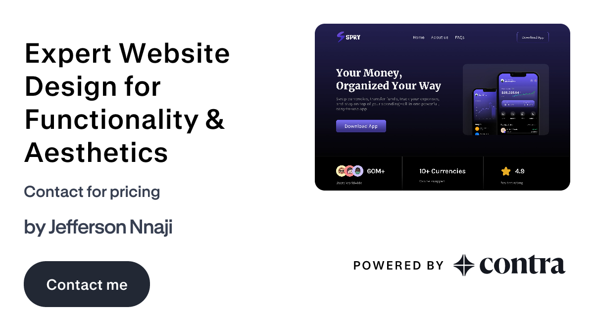 Expert Website Design for Functionality & Aesthetics by Jefferson Nnaji