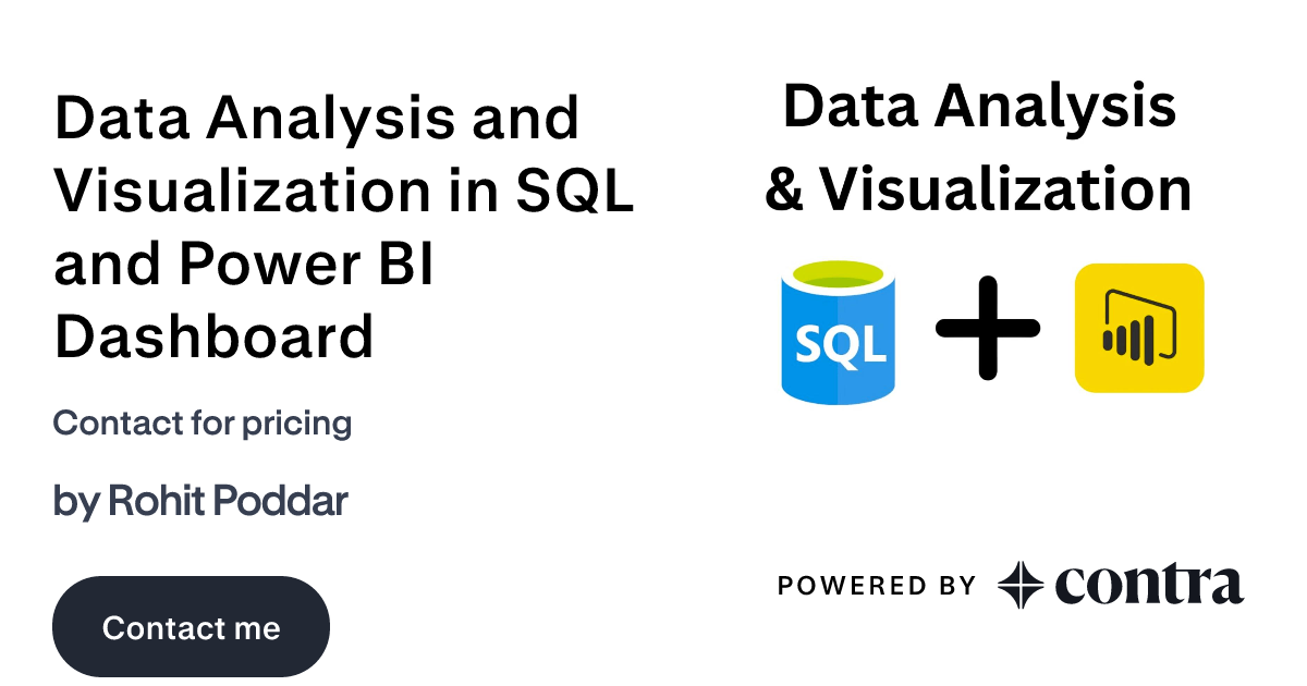 Data Analysis and Visualization in SQL and Power BI Dashboard by Rohit Poddar