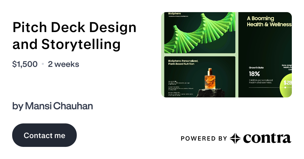 Presentation & Pitch Deck Design with Animations by Mansi Chauhan