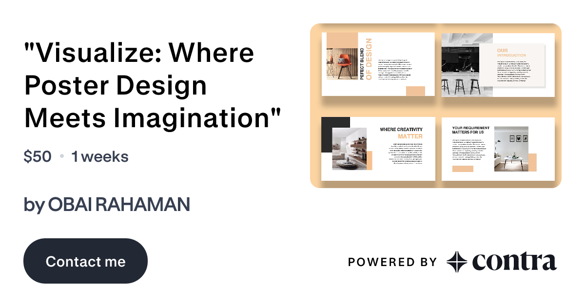 "Visualize: Where Poster Design Meets Imagination" by OBAI RAHAMAN