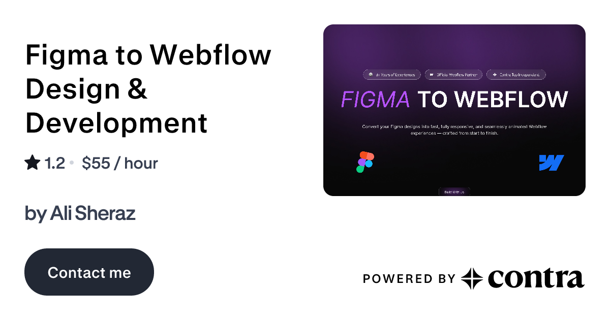 Figma to Webflow Design & Development by Ali Sheraz
