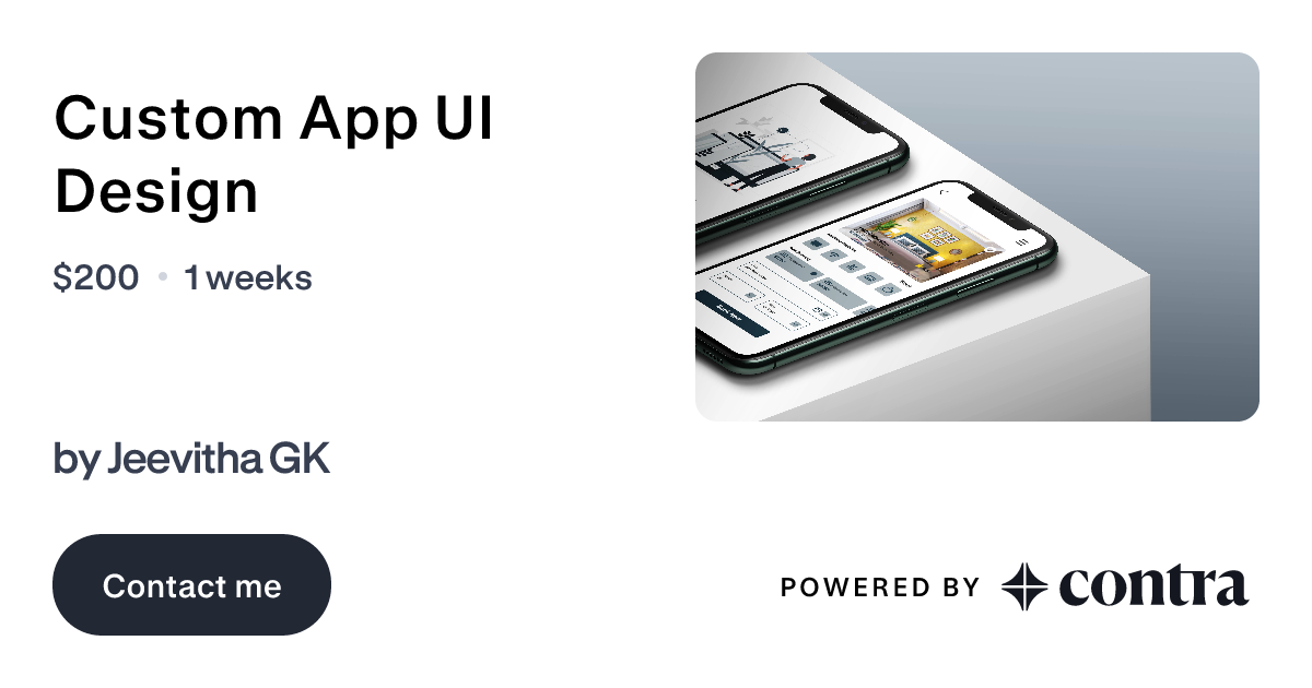 Custom App UI Design by Jeevitha GK
