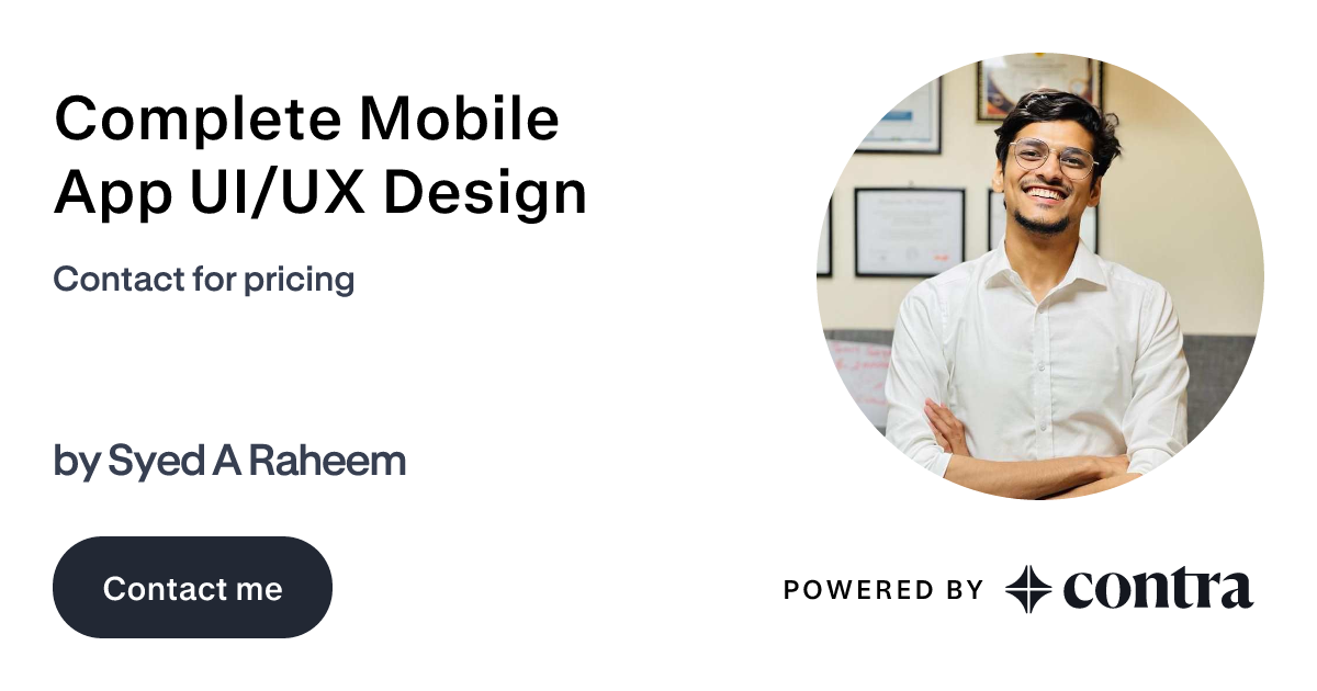 Complete Mobile App UI/UX Design by Syed A Raheem