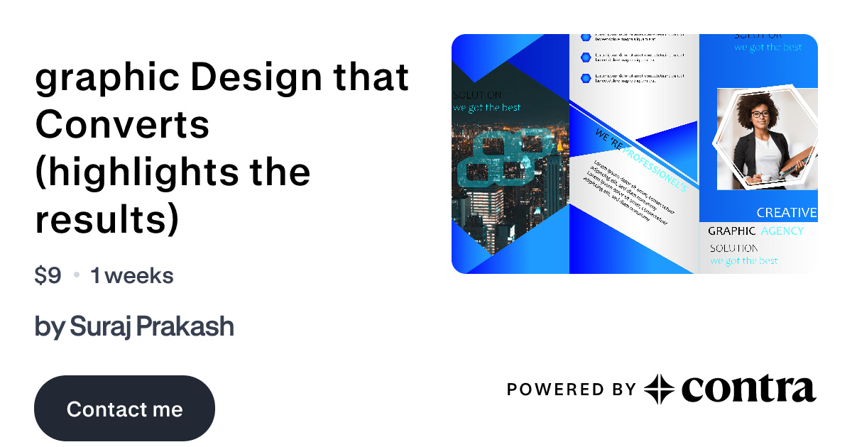 graphic Design that Converts (highlights the results) by Suraj Prakash