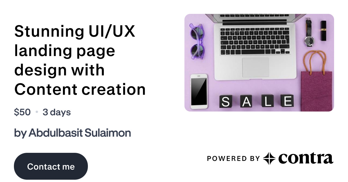 Stunning UI/UX landing page design with Content creation by Abdulbasit ...