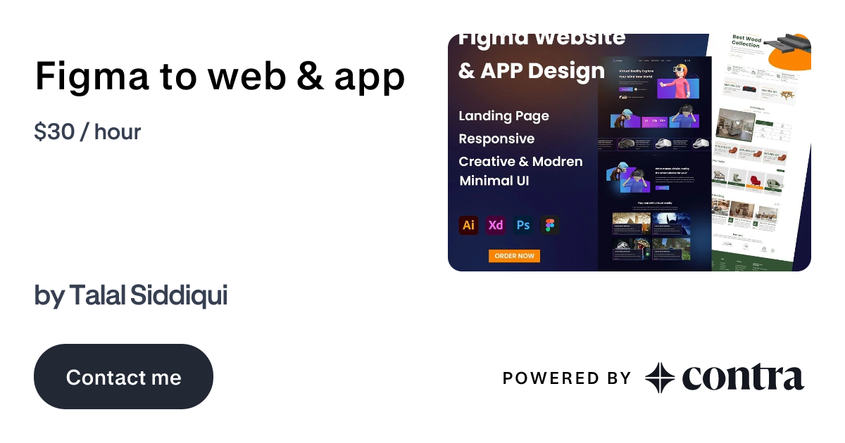 Figma to web & app by Talal Siddiqui