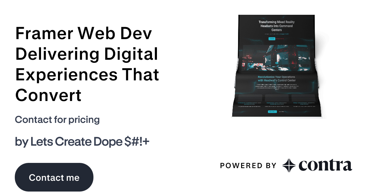 Framer Web Dev Delivering Digital Experiences That Convert by Lets ...