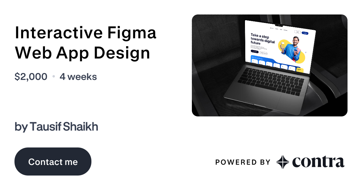 Interactive Figma Web App Design by Tausif Shaikh