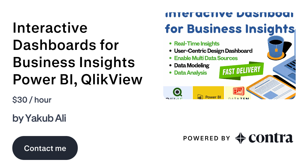 Interactive Dashboards for Business Insights Power BI, QlikView by ...