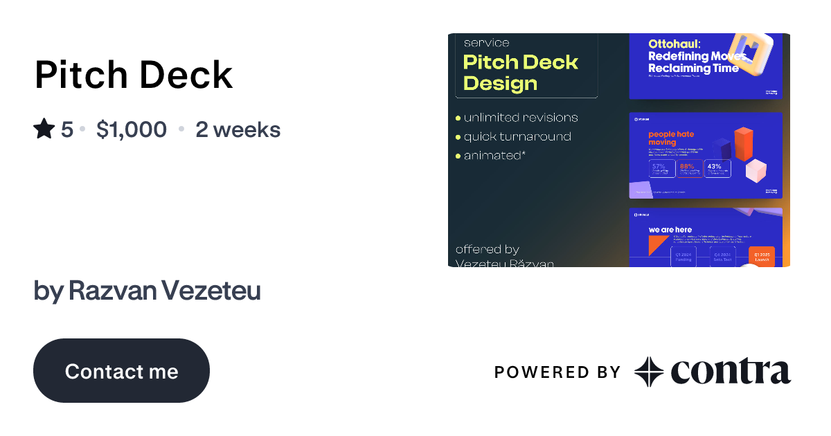 Pitch Deck by Razvan Vezeteu