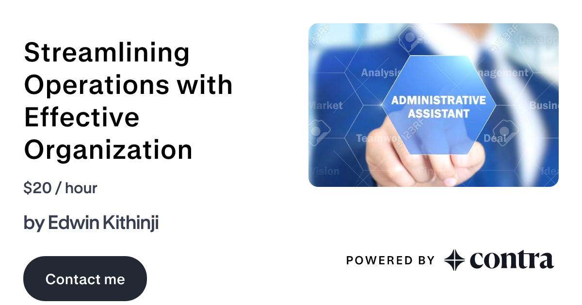 Administrative tasks such as bookkeeping, data entry, research by Edwin ...