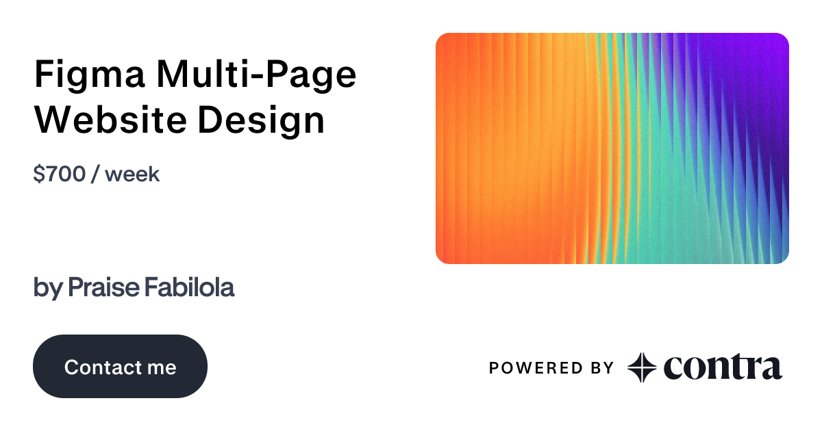 Figma Multi-Page Website Design by Praise Fabilola