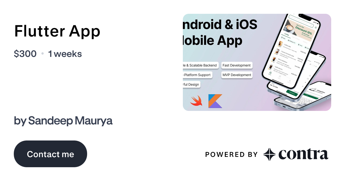 Flutter App by Sandeep Maurya