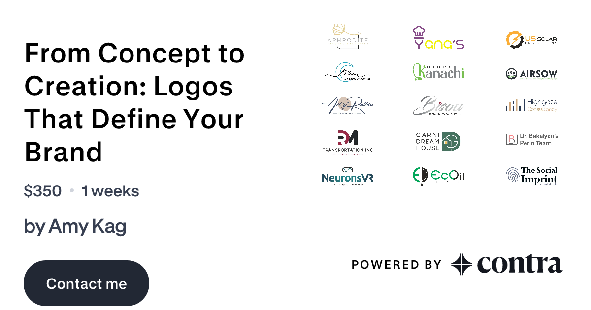 From Concept to Creation: Logos That Define Your Brand by Amy Kag