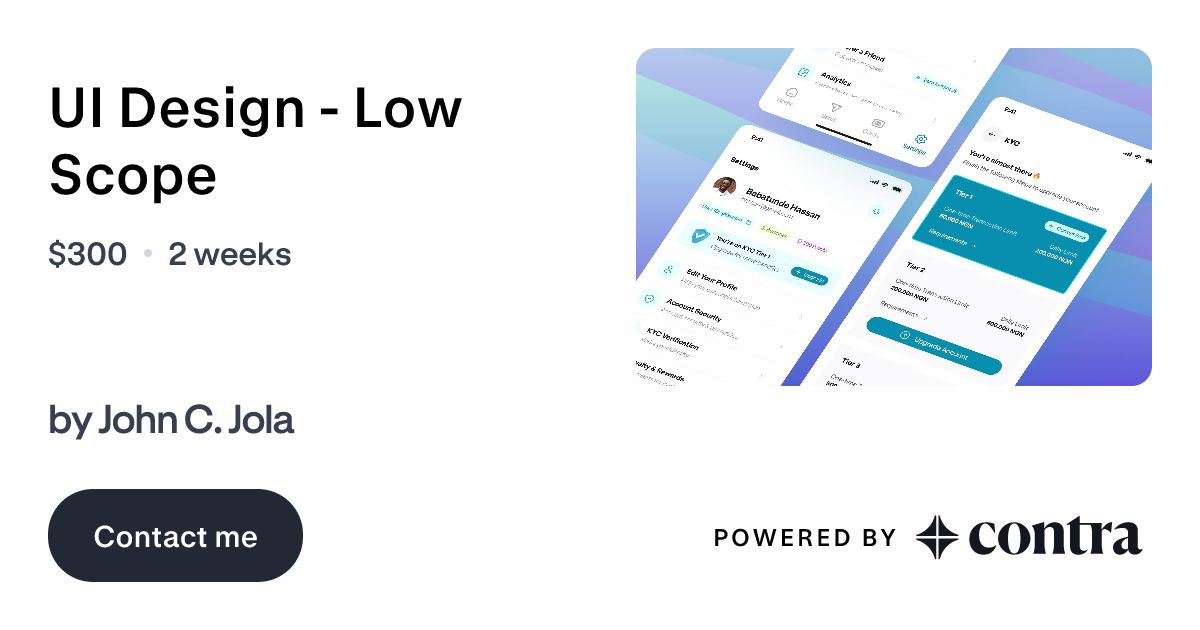 UI Design - Low Scope by John C. Jola