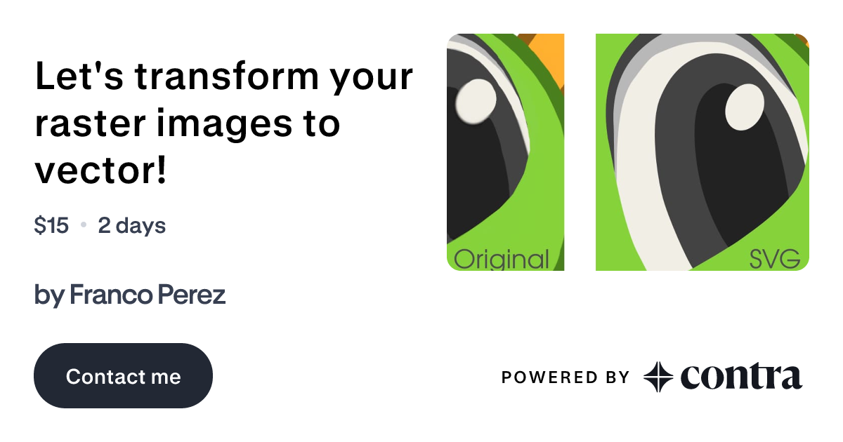 Let's transform your raster images to vector! by Franco Perez