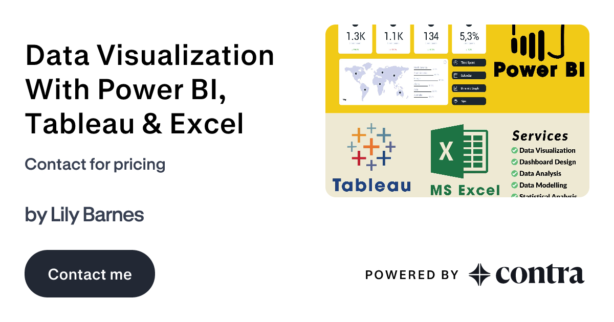 Data Visualization With Power BI, Tableau & Excel by Lily Barnes