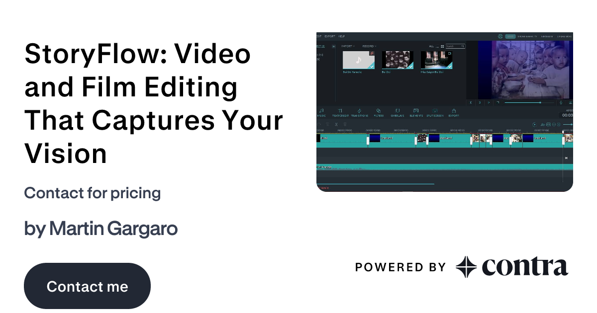 StoryFlow: Video and Film Editing That Captures Your Vision by Martin Gargaro