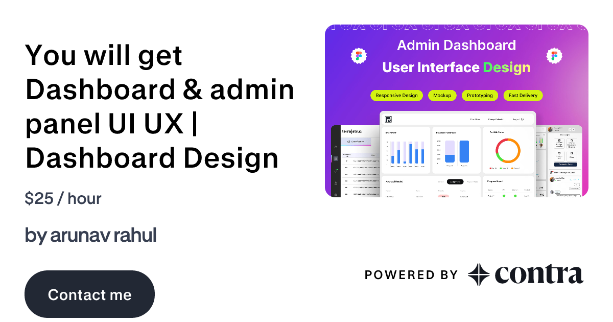 You will get Dashboard & admin panel UI UX | Dashboard Design by arunav ...