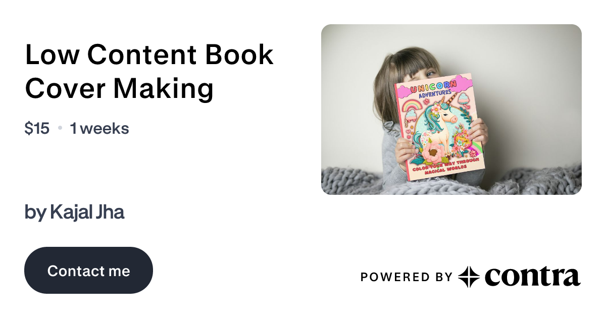 Low Content Book Cover Making by Kajal Jha
