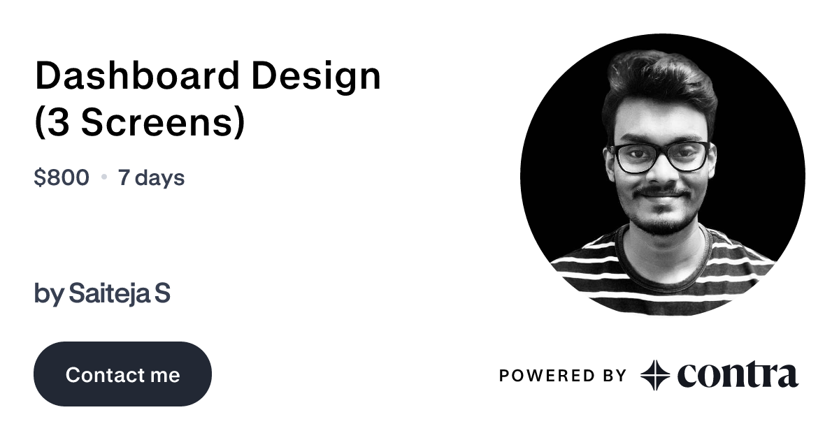 Dashboard Design (3 Screens) by Saiteja S