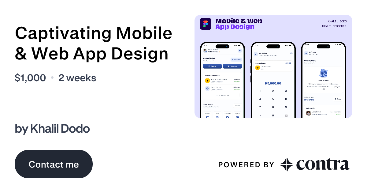 Captivating Mobile & Web App Design by Khalil Dodo
