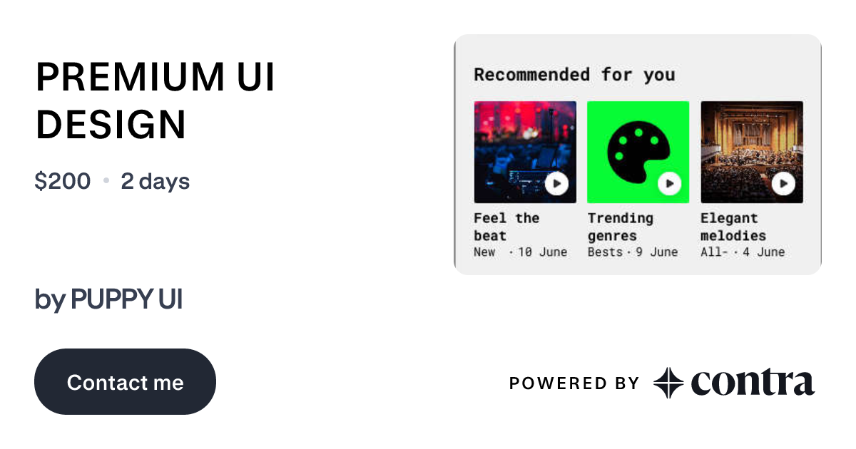 PREMIUM UI DESIGN by PUPPY UX