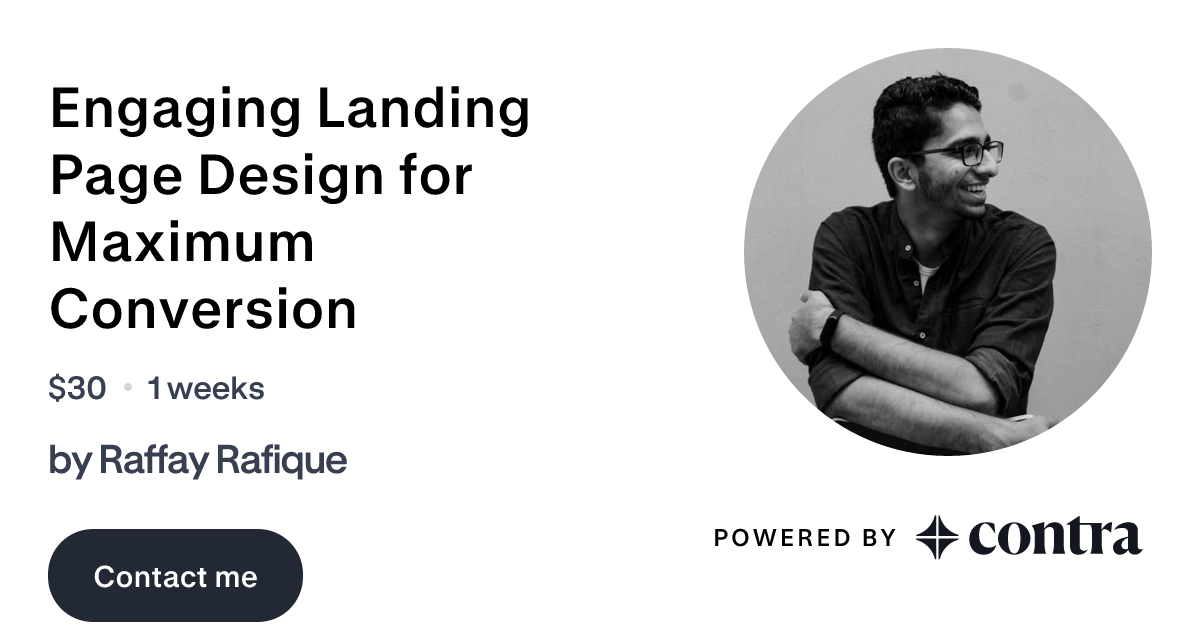 Engaging Landing Page Design for Maximum Conversion by Raffay Rafique