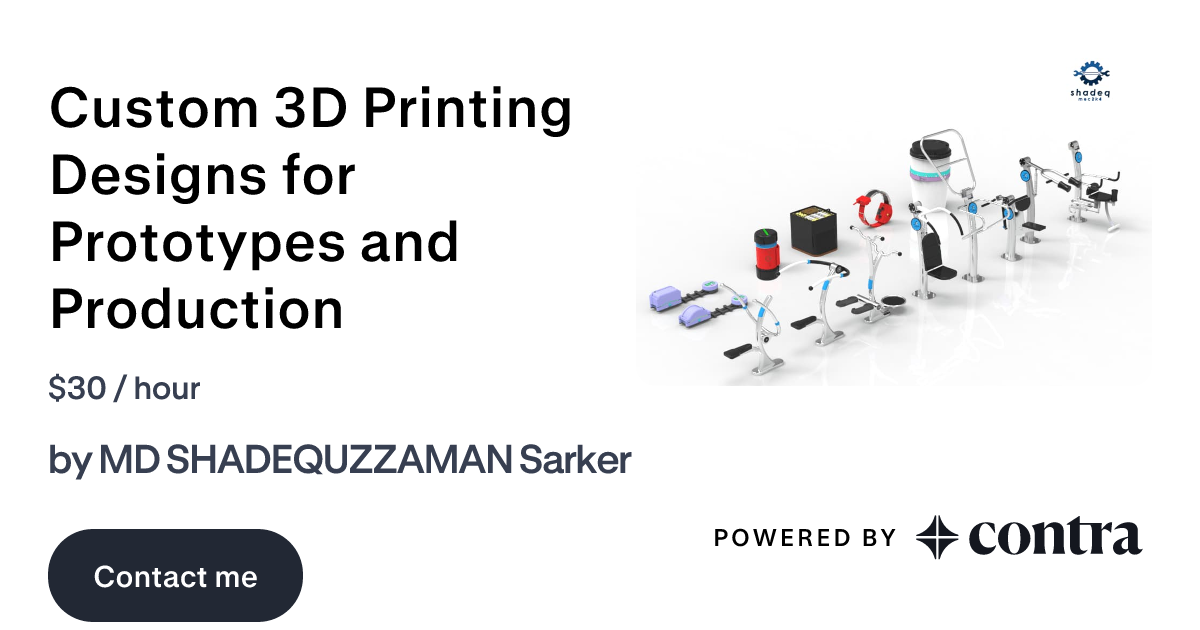 Custom 3D Printing Designs for Prototypes and Production by MD ...