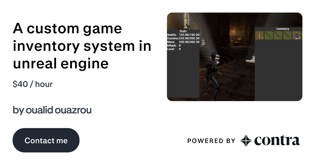 A custom game inventory system in unreal engine by oualid ouazrou
