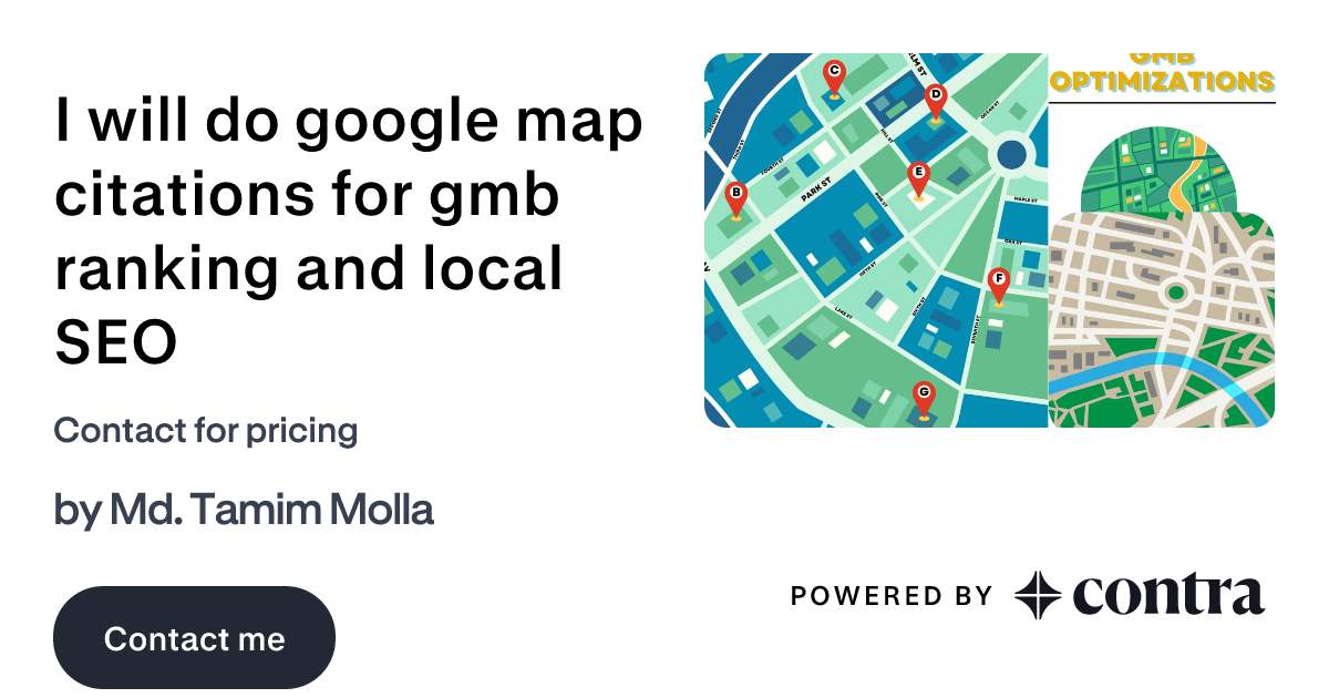 I will do google map citations for gmb ranking and local SEO by Md ...
