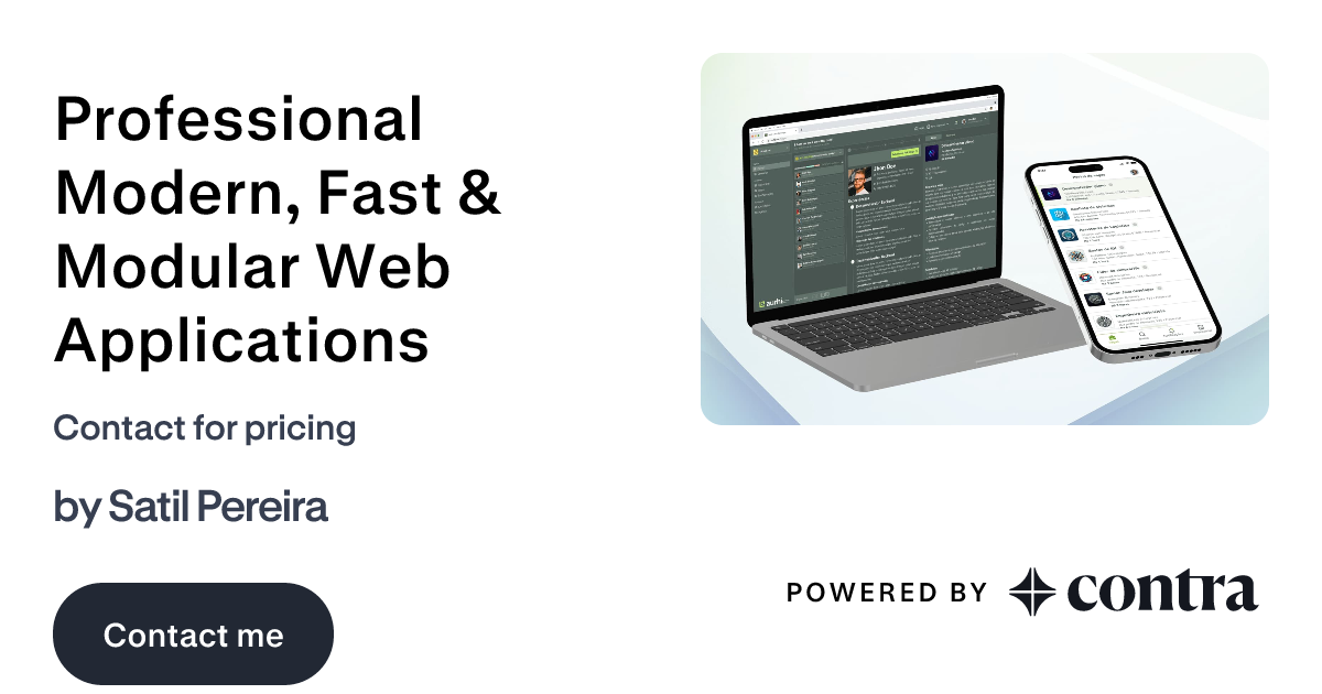 Professional Modern, Fast & Modular Web Applications by Satil Pereira