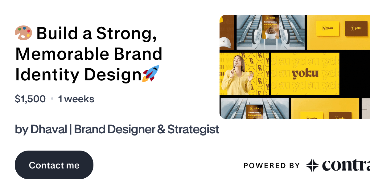 🎨 Build a Strong, Memorable Brand Identity Design🚀 by Dhaval Adesara