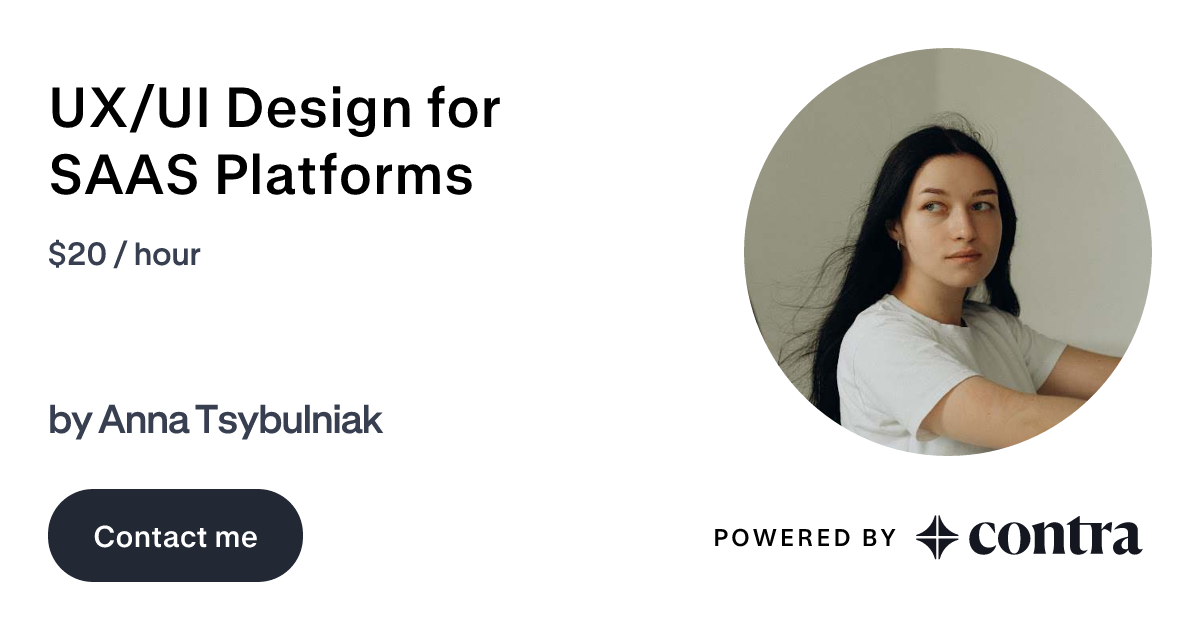 UX/UI Design for SAAS Platforms by Anna Tsybulniak