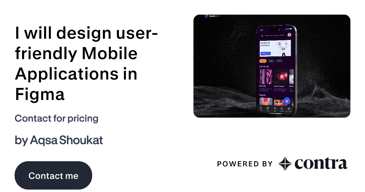 I will design user-friendly Mobile Applications in Figma by Aqsa Shoukat
