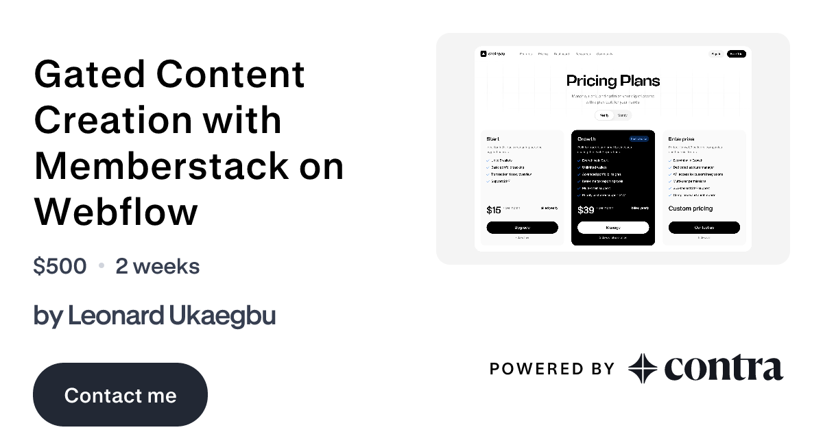 Gated Content Creation with Memberstack on Webflow by Leonard Ukaegbu