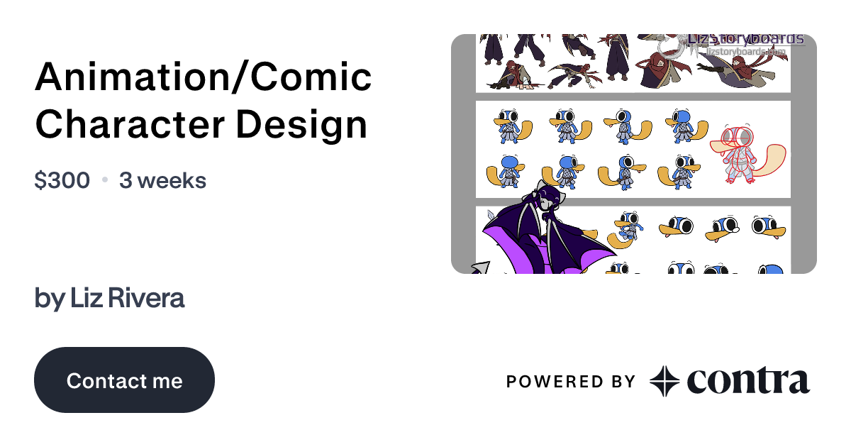 Animation/Comic Character Design by Liz Rivera