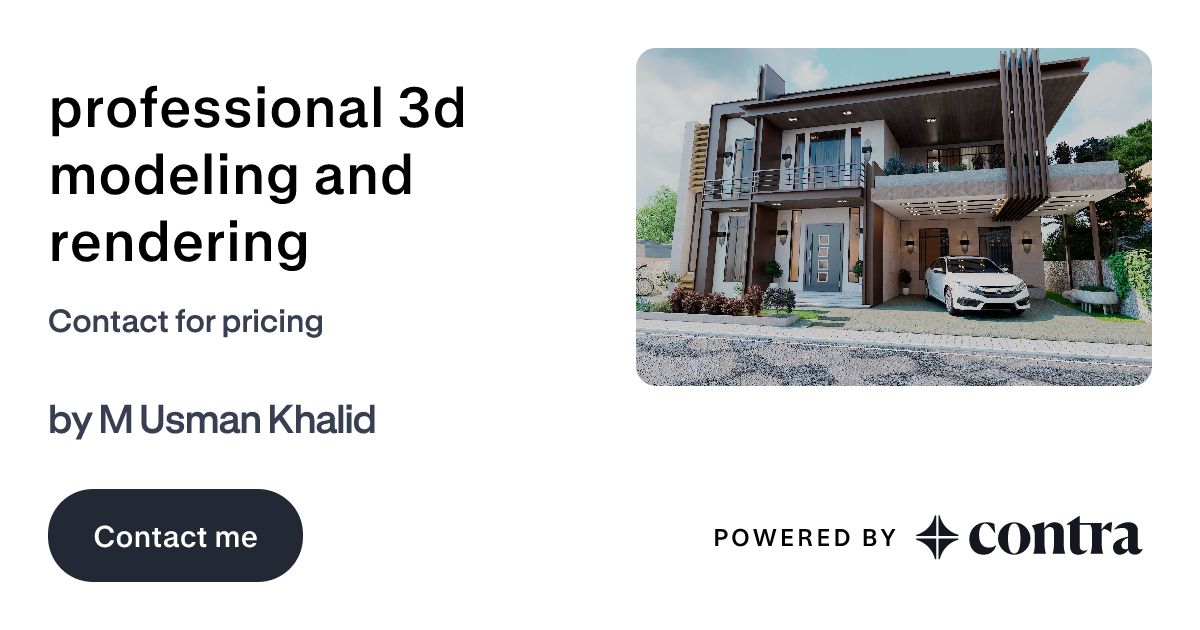 professional 3d modeling and rendering by M Usman Khalid