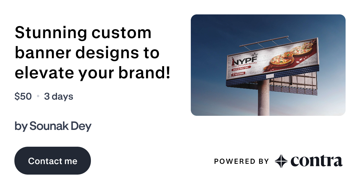 Stunning custom banner designs to elevate your brand! by Sounak Dey