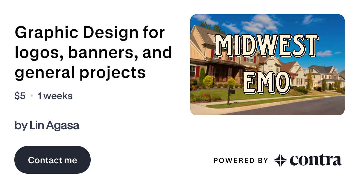 Graphic Design for logos, banners, and general projects by Lin Agasa