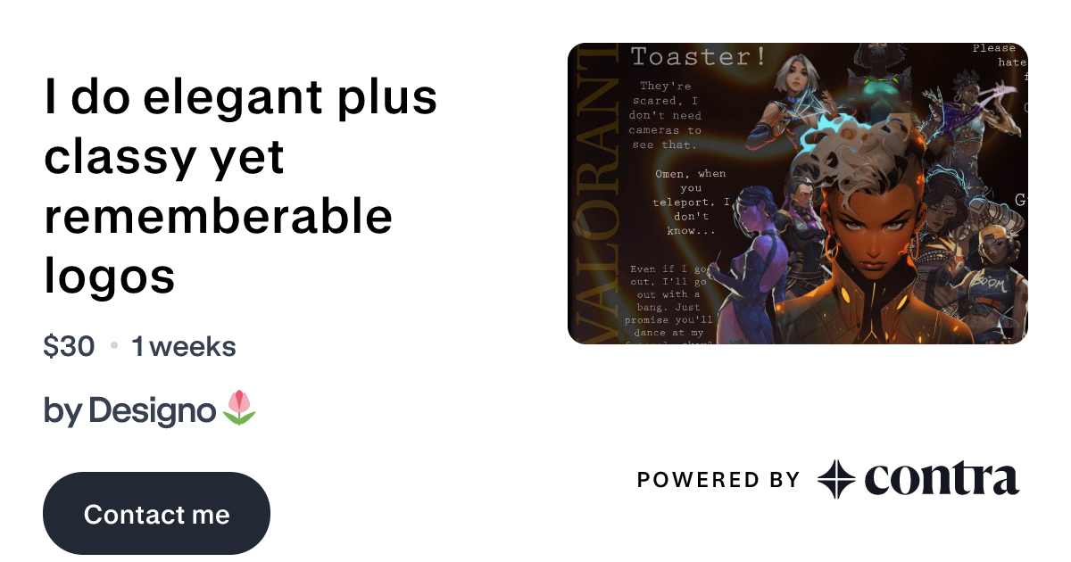 I do elegant plus classy yet rememberable logos by Designo 🌷