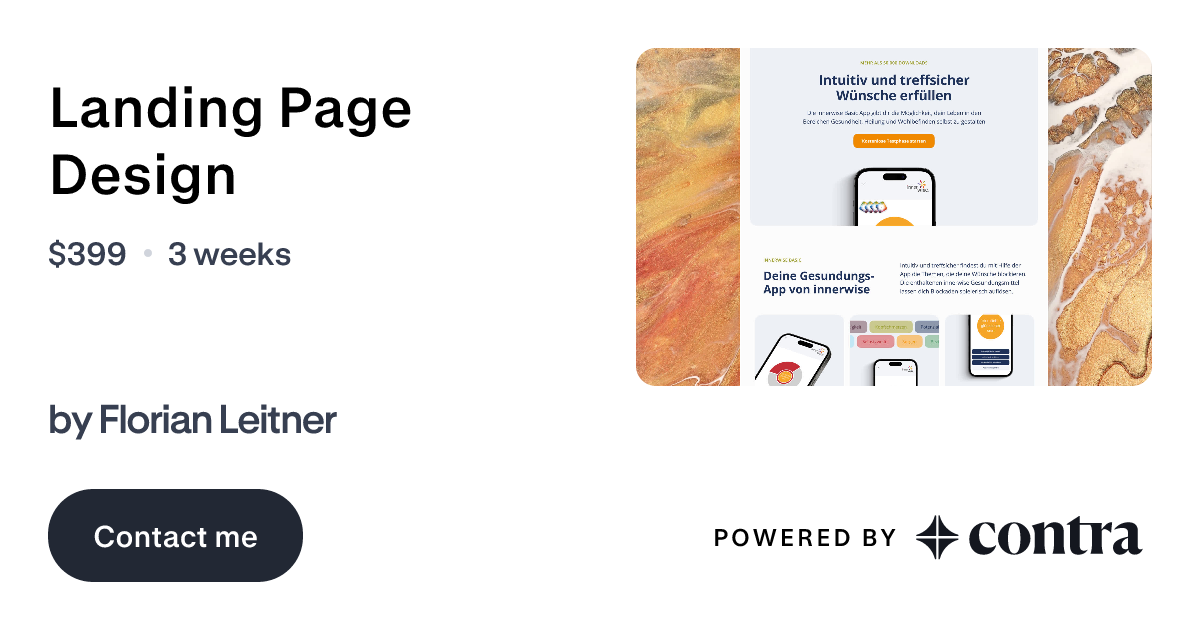 Landing Page Design by Florian Leitner