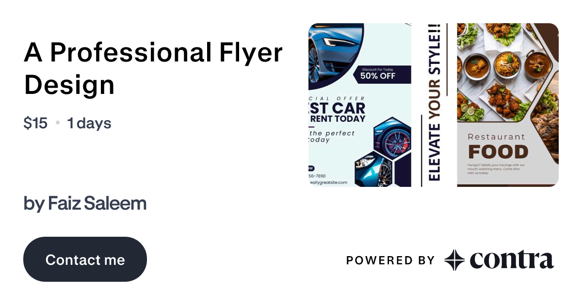 A Professional Flyer Design by Faiz Saleem