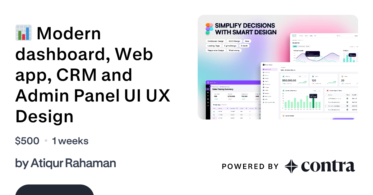 📊 Modern dashboard, Web app, CRM and Admin Panel UI UX Design by Atiqur ...