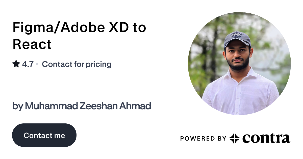 Figma/Adobe XD to React by Muhammad Zeeshan Ahmad