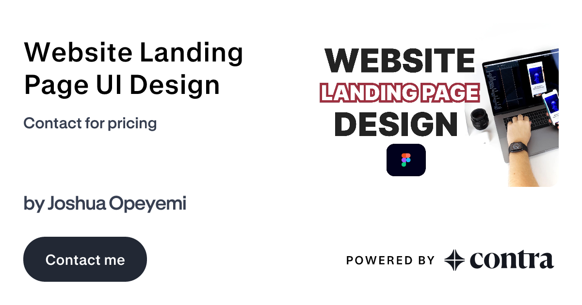 Website Landing Page UI Design by Joshua Opeyemi