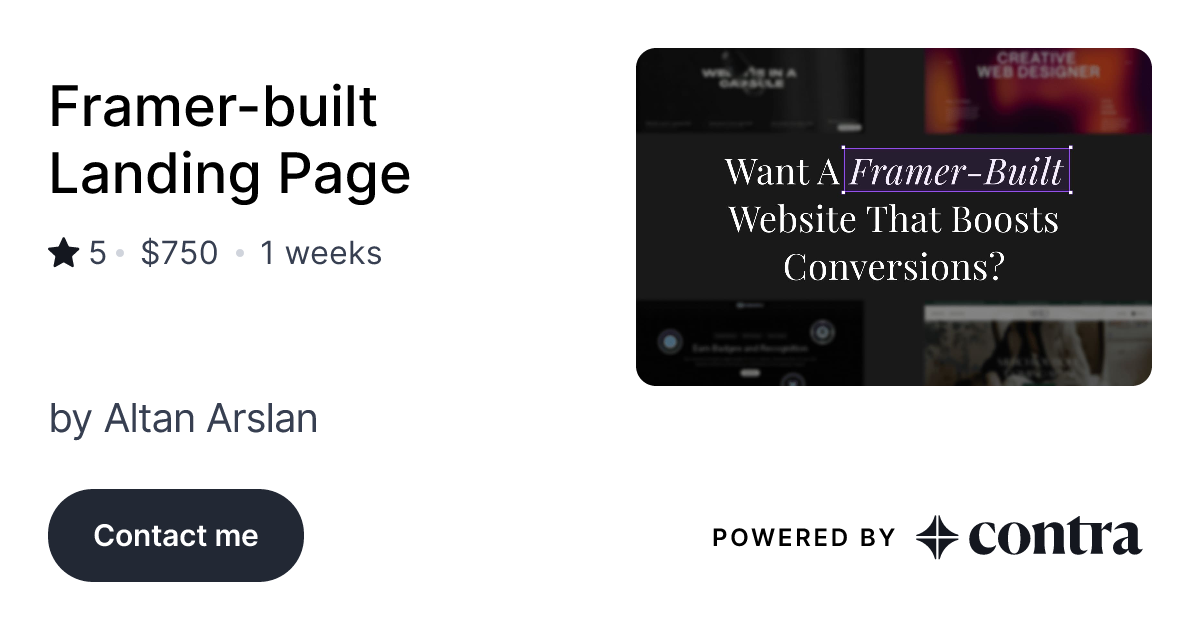 Framer-built Landing Page by Altan Arslan Framer-built Landing Page by Altan Arslan