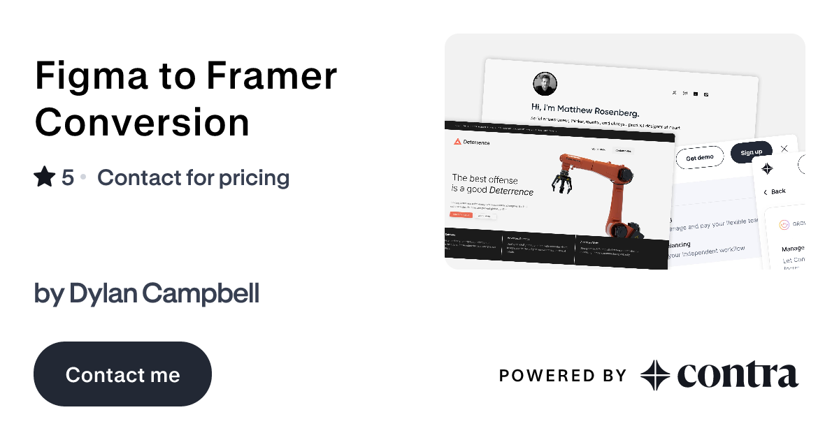 Figma to Framer Conversion by Dylan Campbell