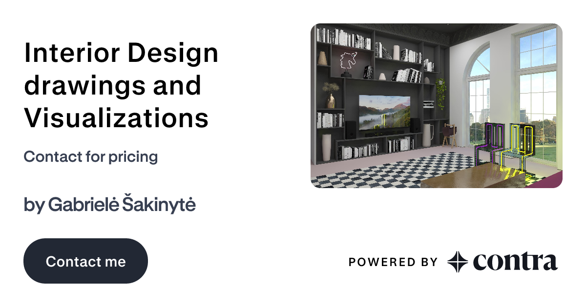 Interior Design drawings and Visualizations by Gabrielė Šakinytė